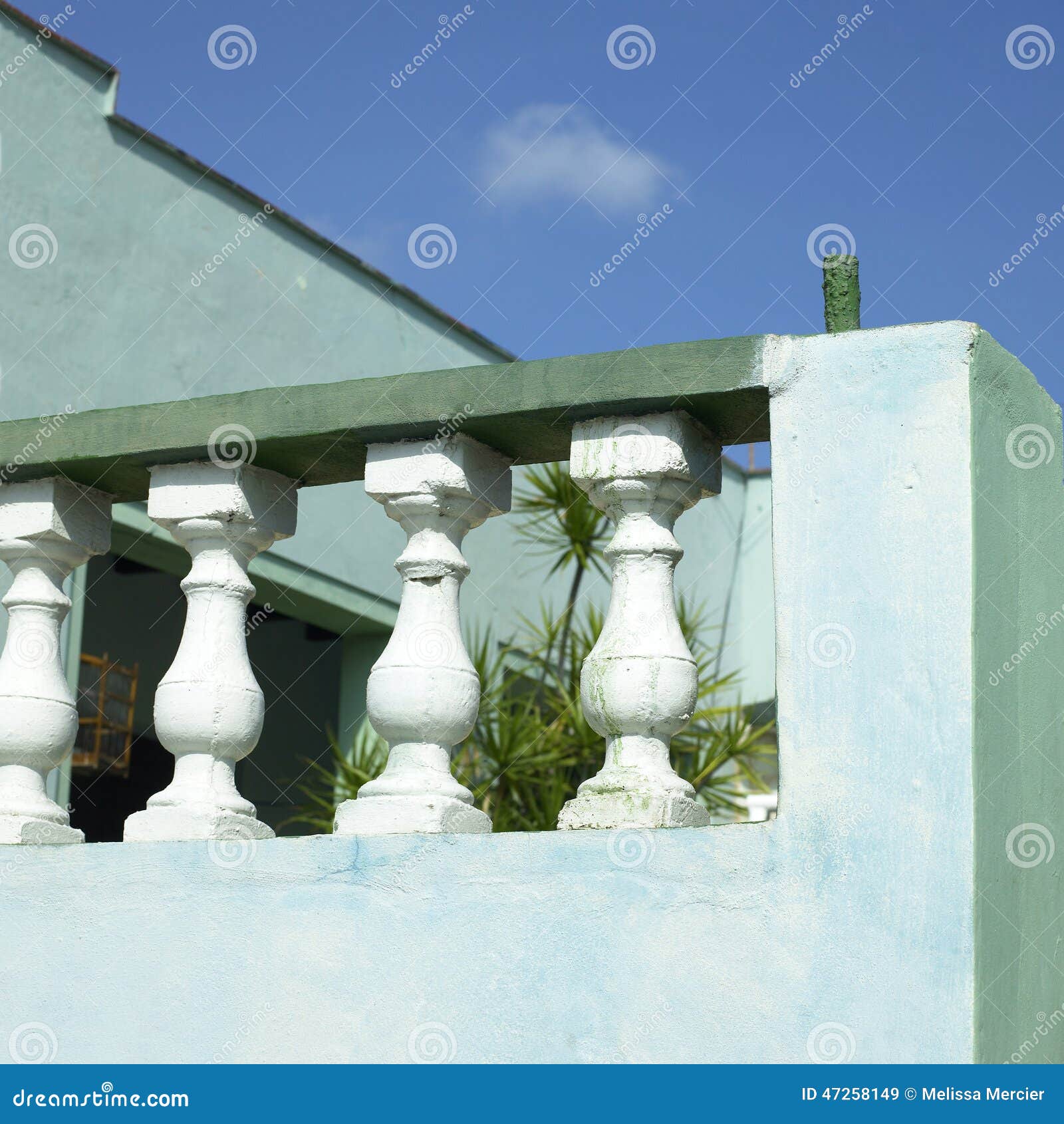Cement patio railing stock image. Image of inconsistent - 47258149