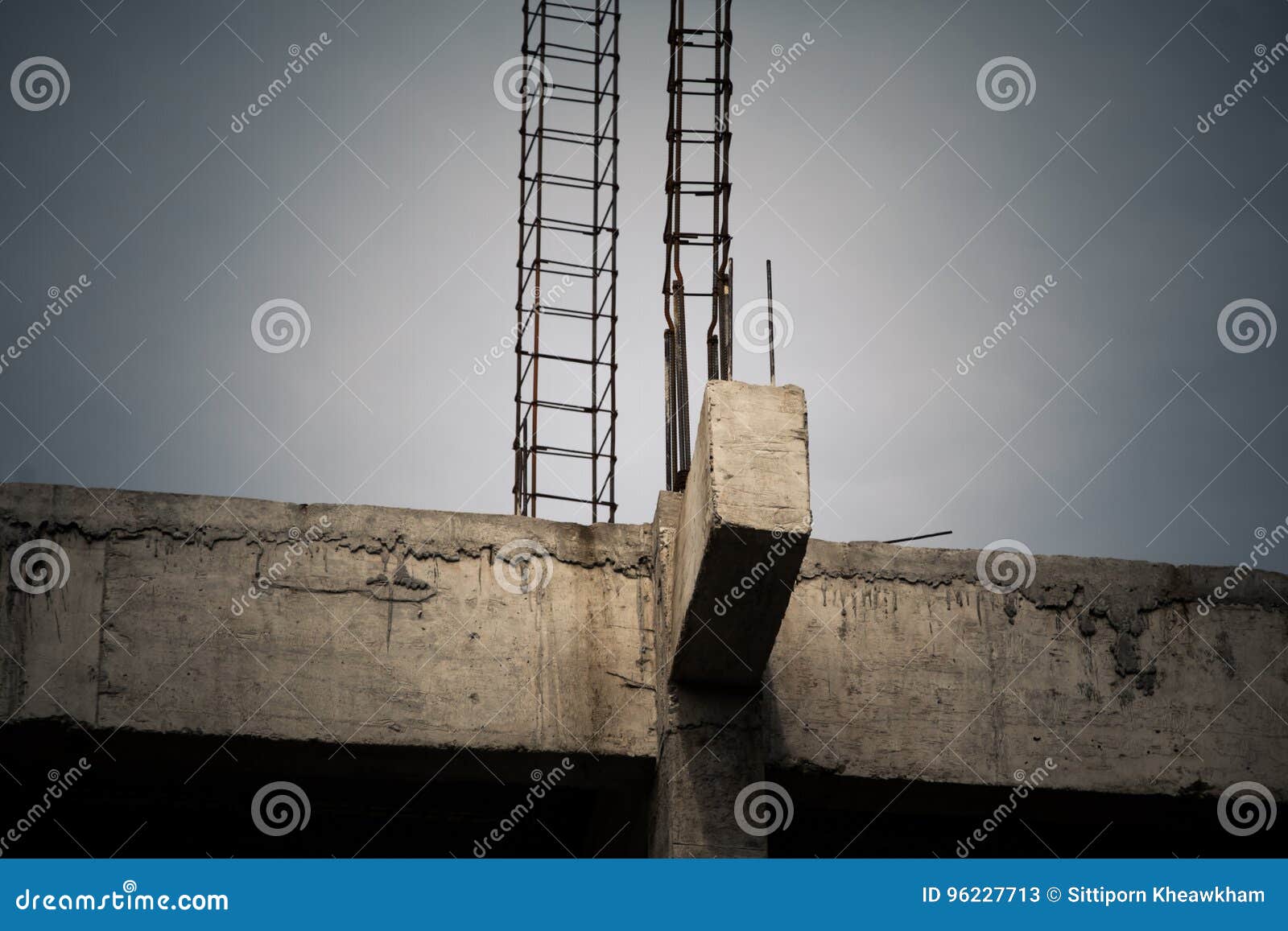 Cement Piles and Concrete Piles Stock Image - Image of builder, pillar ...