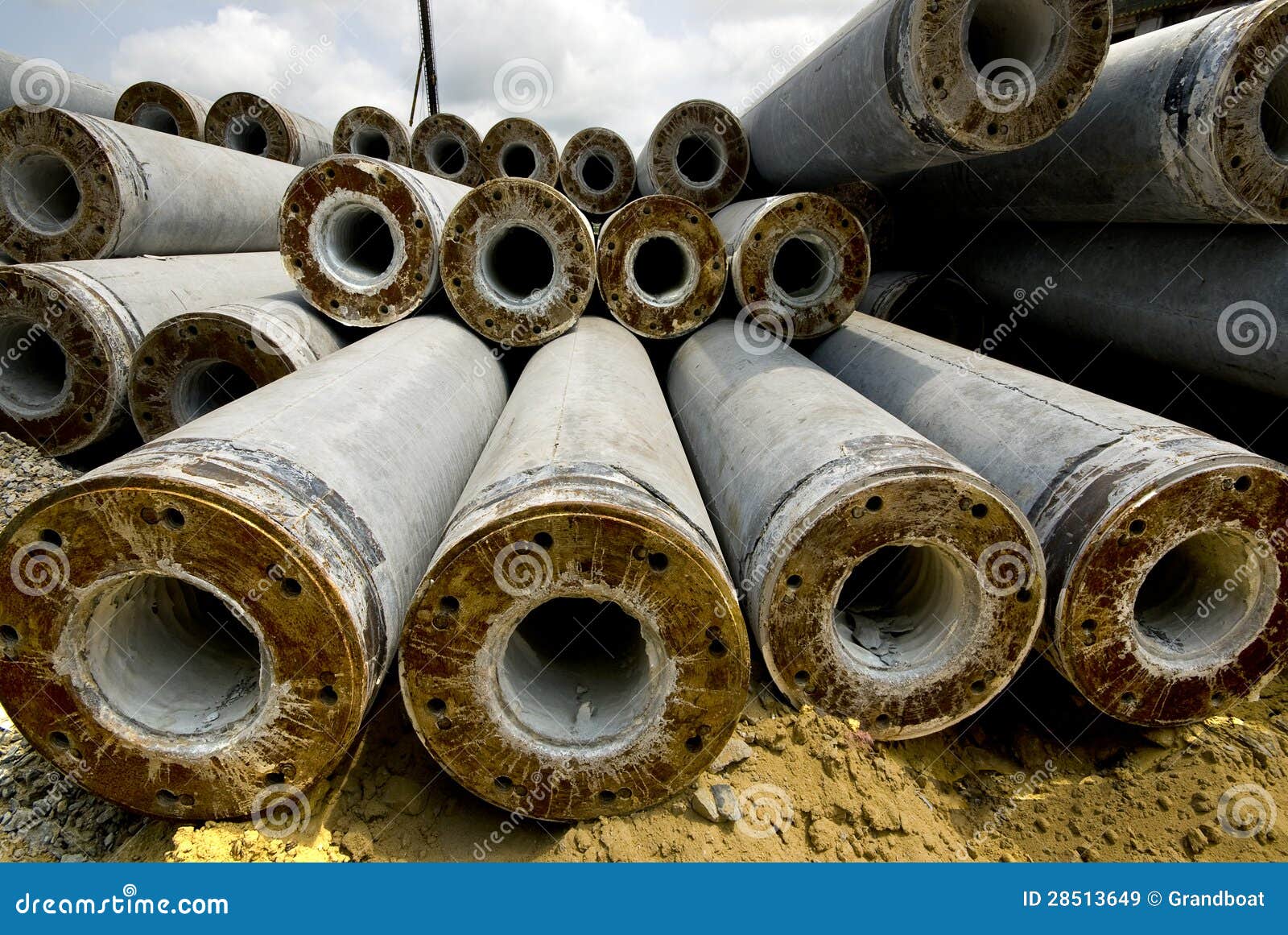 Cement Pipe Tank,treatment Waste Water In Asian House Construction Site ...