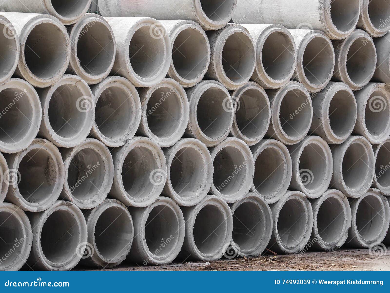 Cement Pipe Tank,treatment Waste Water In Asian House Construction Site ...