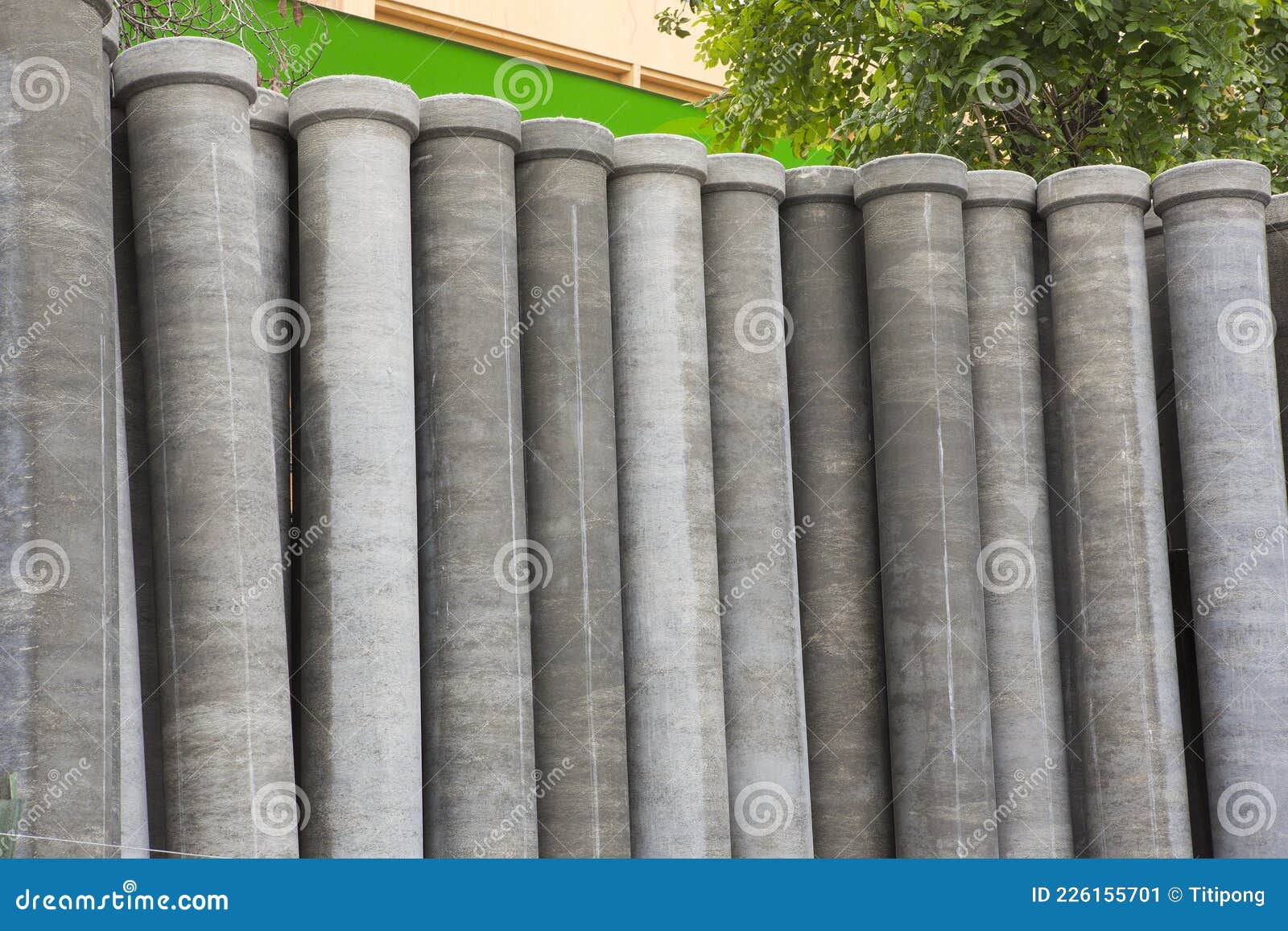 Cement Pipe Tank,treatment Waste Water In Asian House Construction Site ...