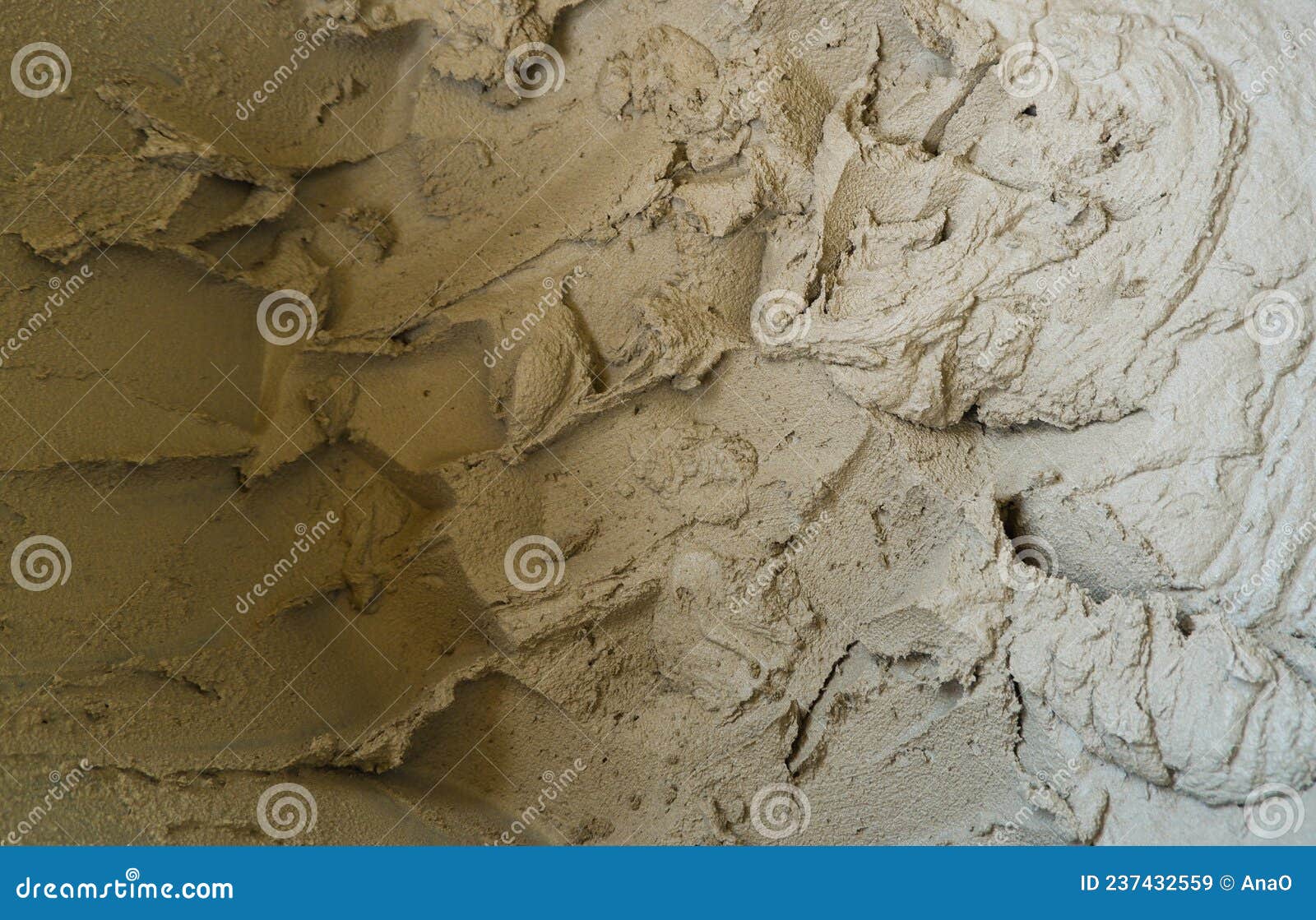 Cement Plaster in a Building Container. the Process of Plastering a ...