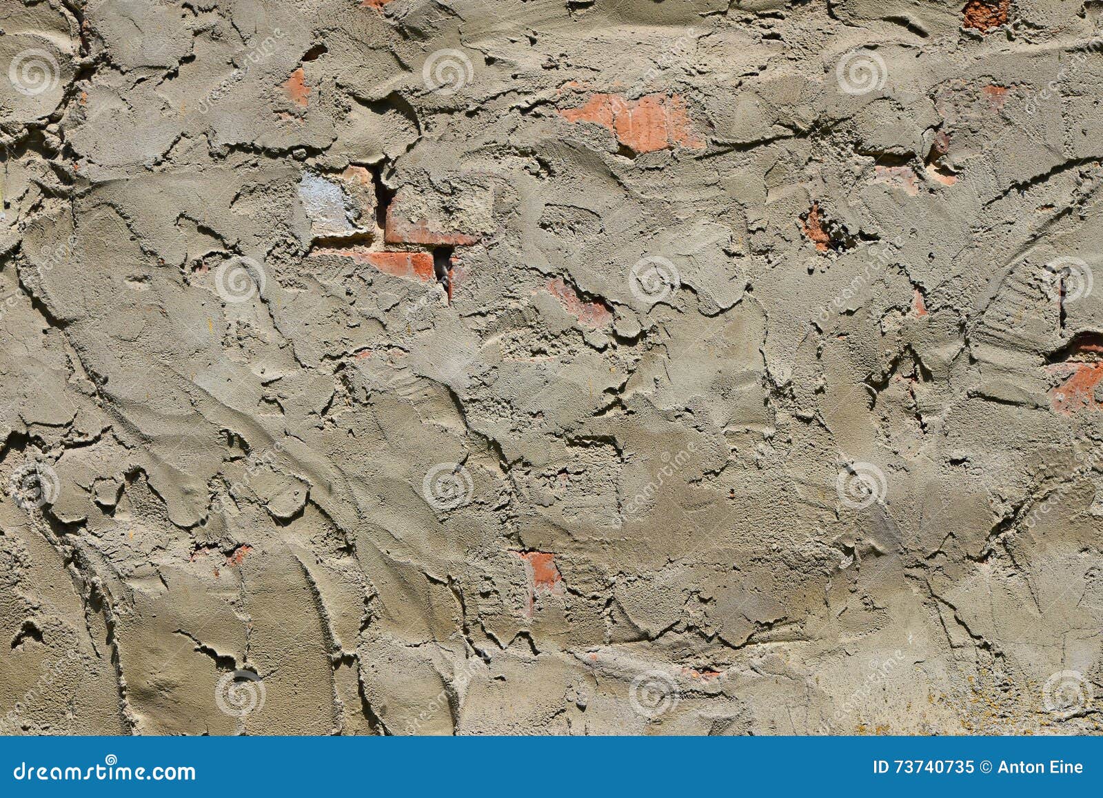 Cement Plastering Layer on Brick Wall Stock Image - Image of brick ...