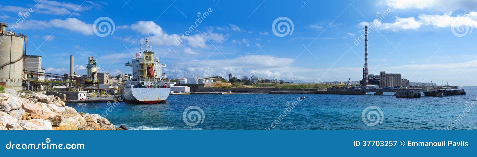 Cement port stock image. Image of cloud, pier, concrete - 37703257