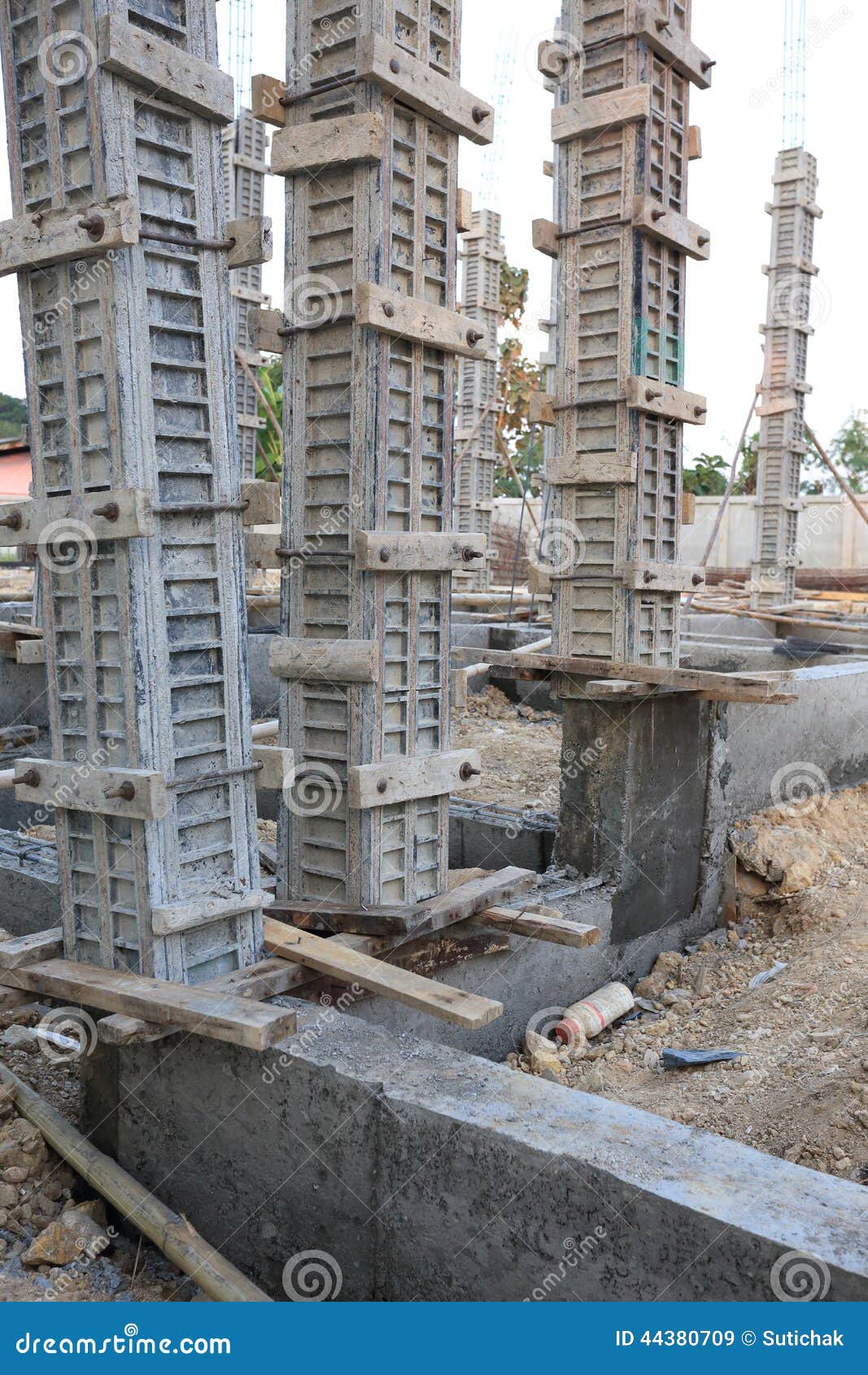 Cement pouring structure stock image. Image of rigid - 44380709