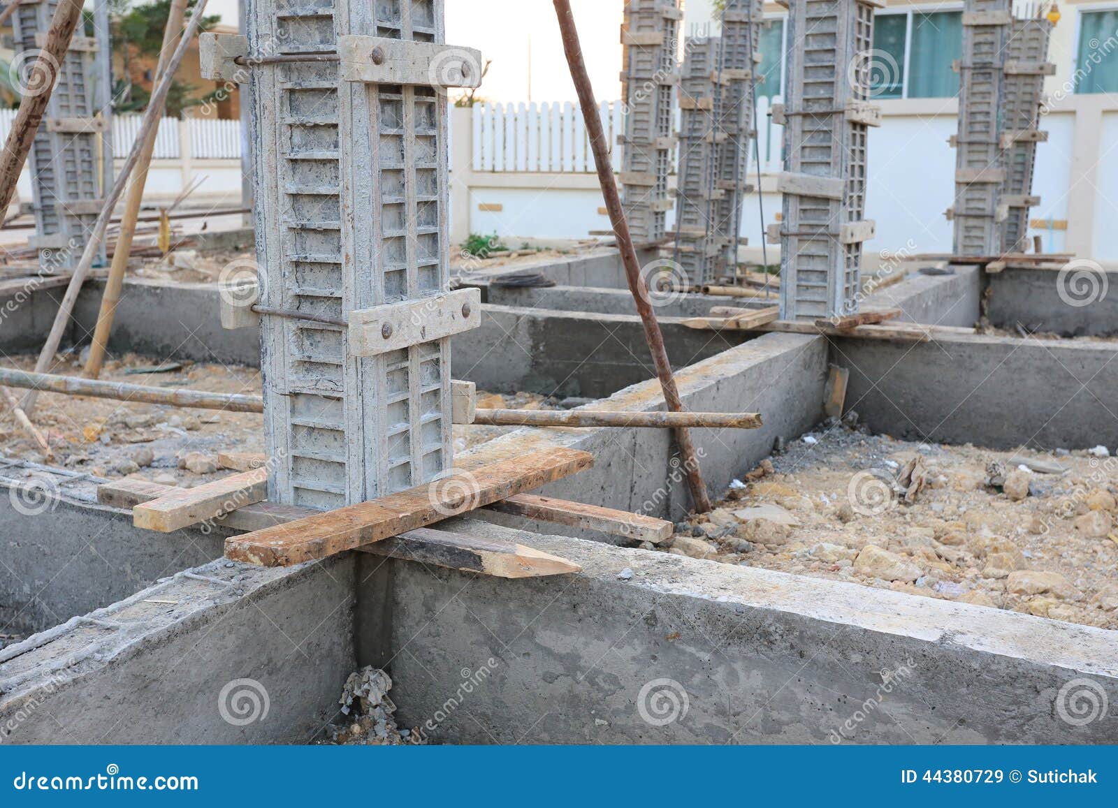 Cement pouring structure stock image. Image of architecture - 44380729