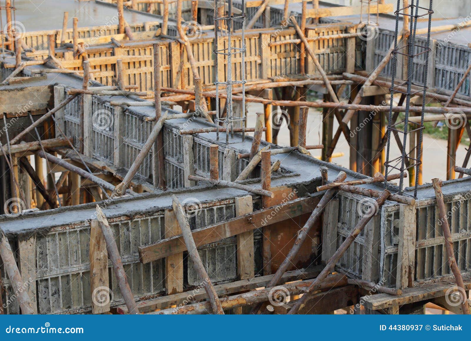 Cement pouring structure stock image. Image of pouring - 44380937