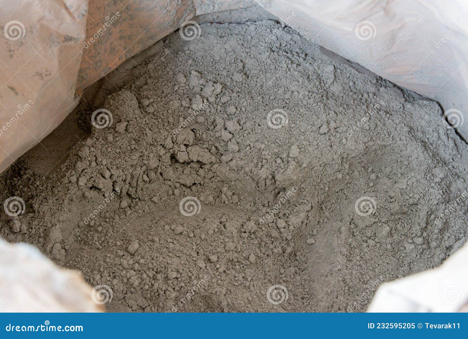 Cement Powder in Bag Package Stock Image - Image of isolated, cement ...
