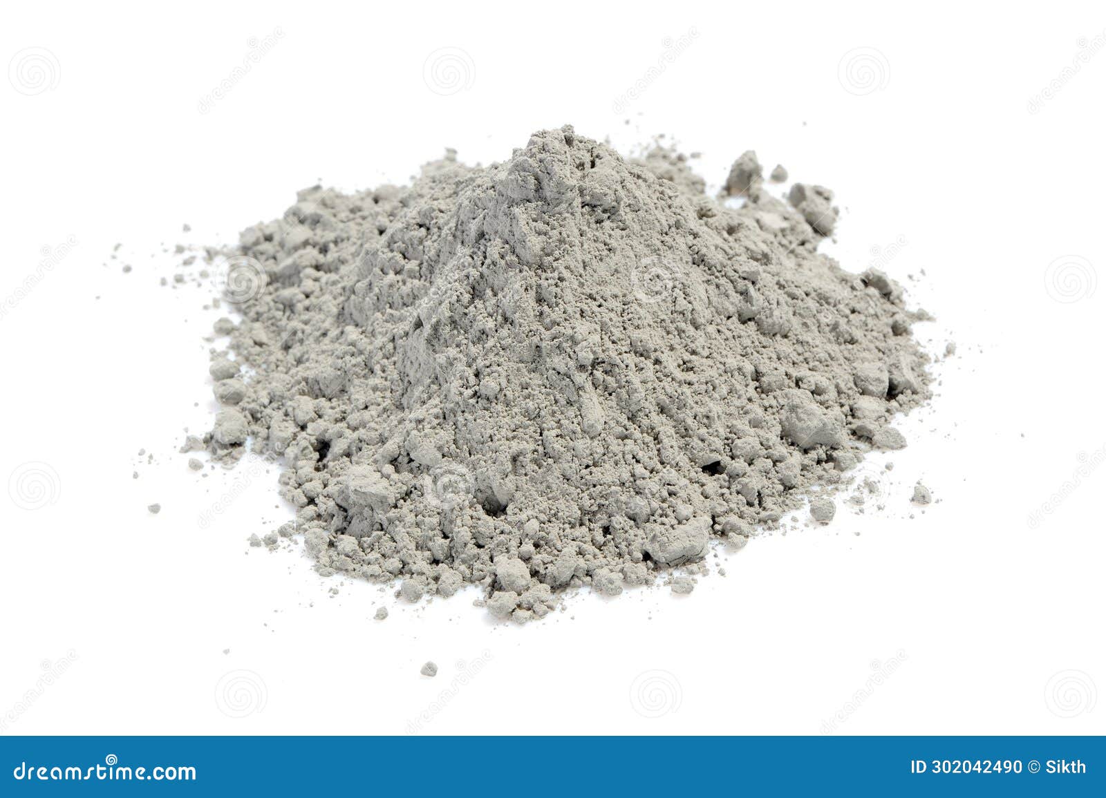 Cement Powder Isolated on White Background Stock Photo - Image of ...