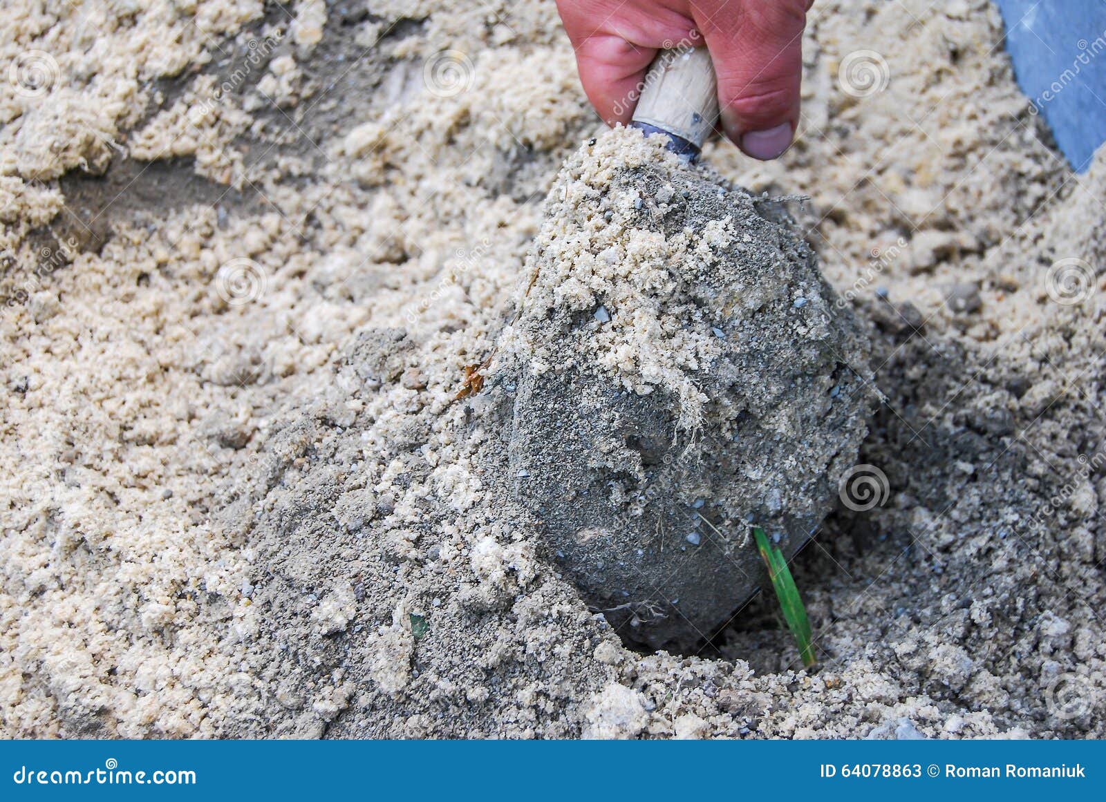 Cement powder with sand stock image. Image of industry - 64078863