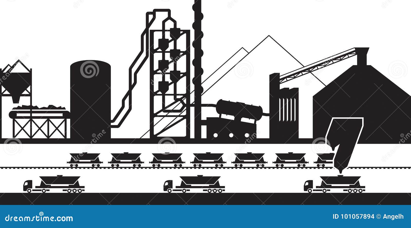 Manufacturing Plant Clipart With Part