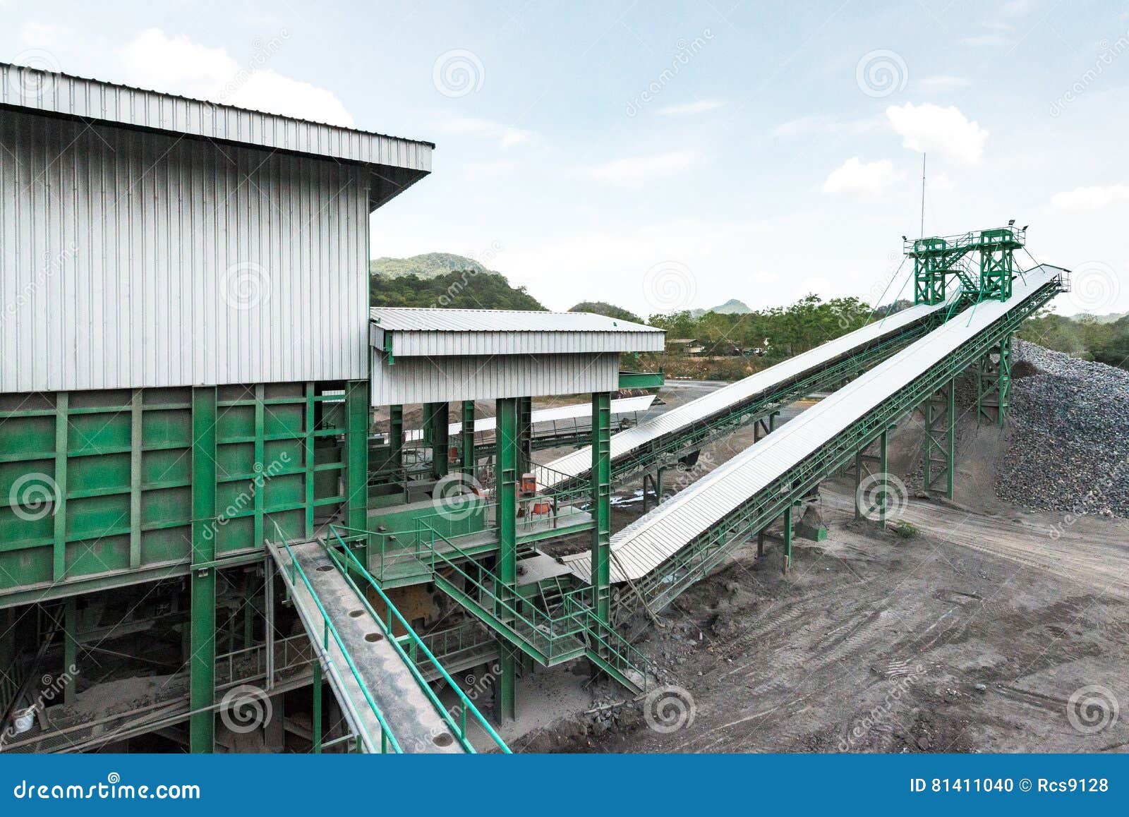 Cement quarry stock photo. Image of conveyor, basin, equipment - 81411040