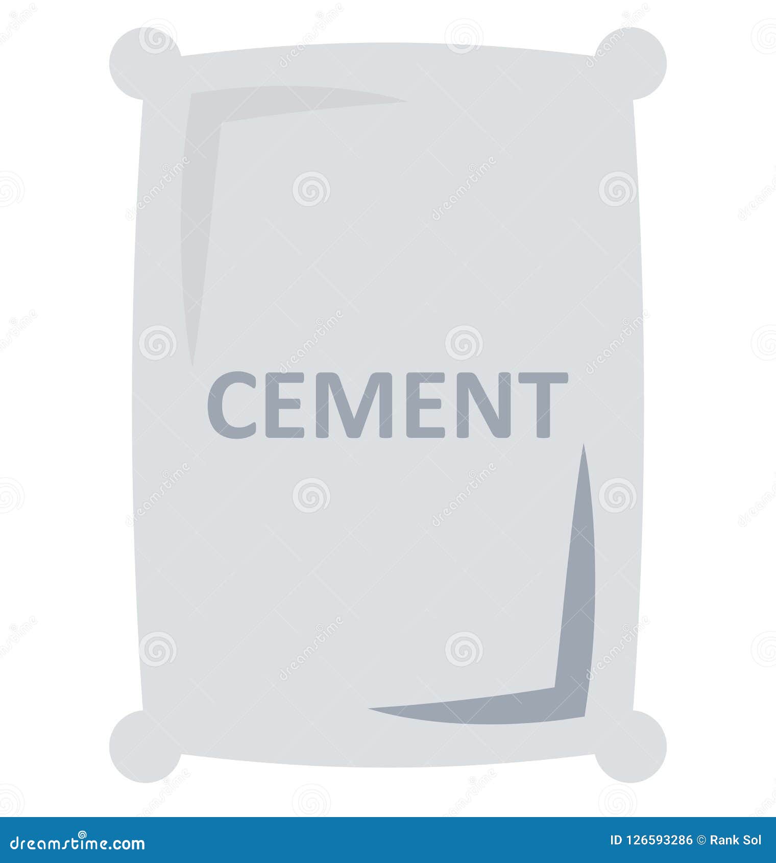 Cement Sack Isolated Vector Icon for Construction Stock Vector ...