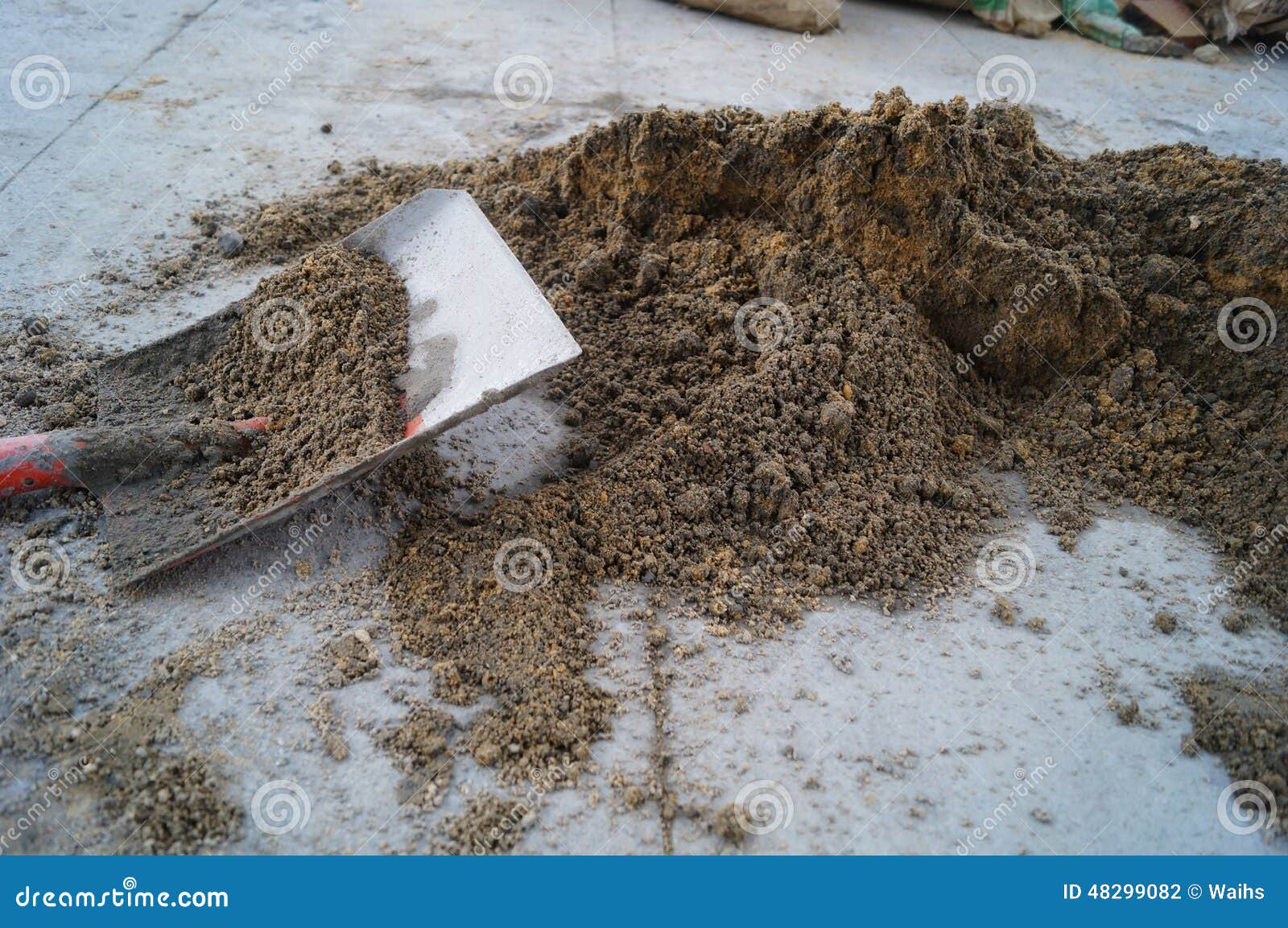 Cement and sand stock photo. Image of building, sand - 48299082