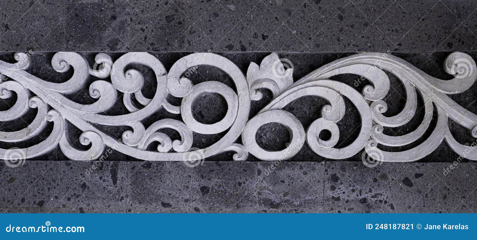 Cement Scroll Design Architectural Detail Stock Image - Image of column ...