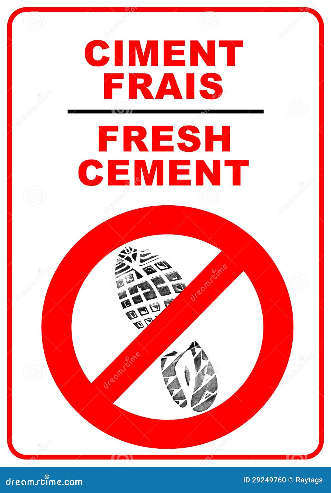 Cement sign stock illustration. Illustration of construction - 29249760