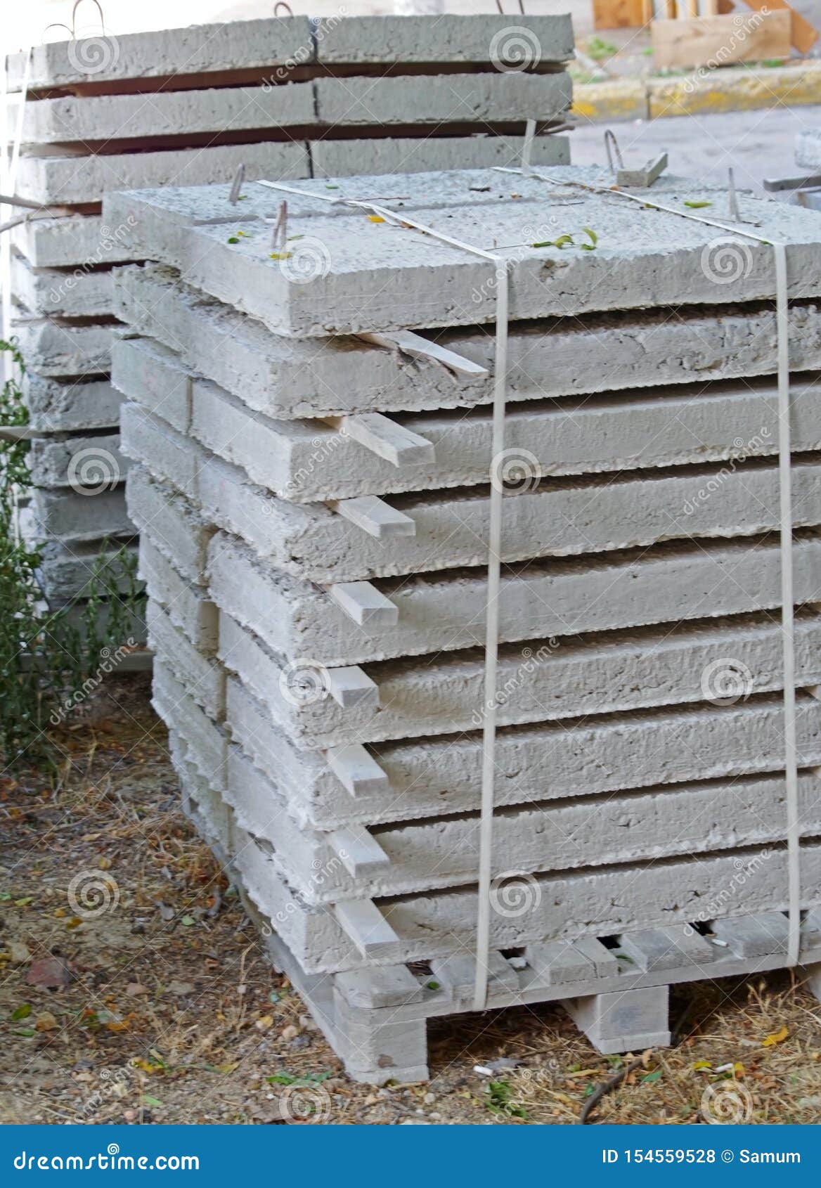 The Cement slabs stock photo. Image of side, cement - 154559528