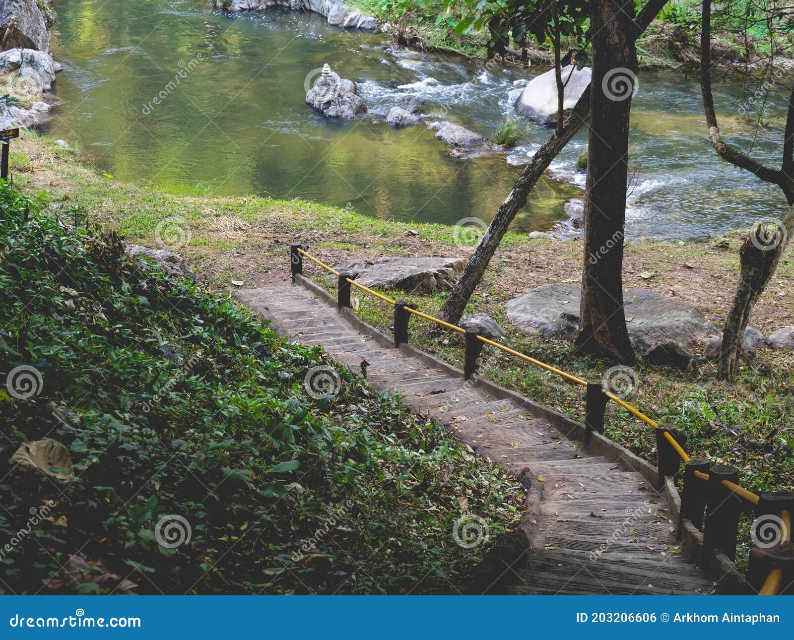 Cement Stairs Down To the River Stock Photo - Image of clean, outdoor ...
