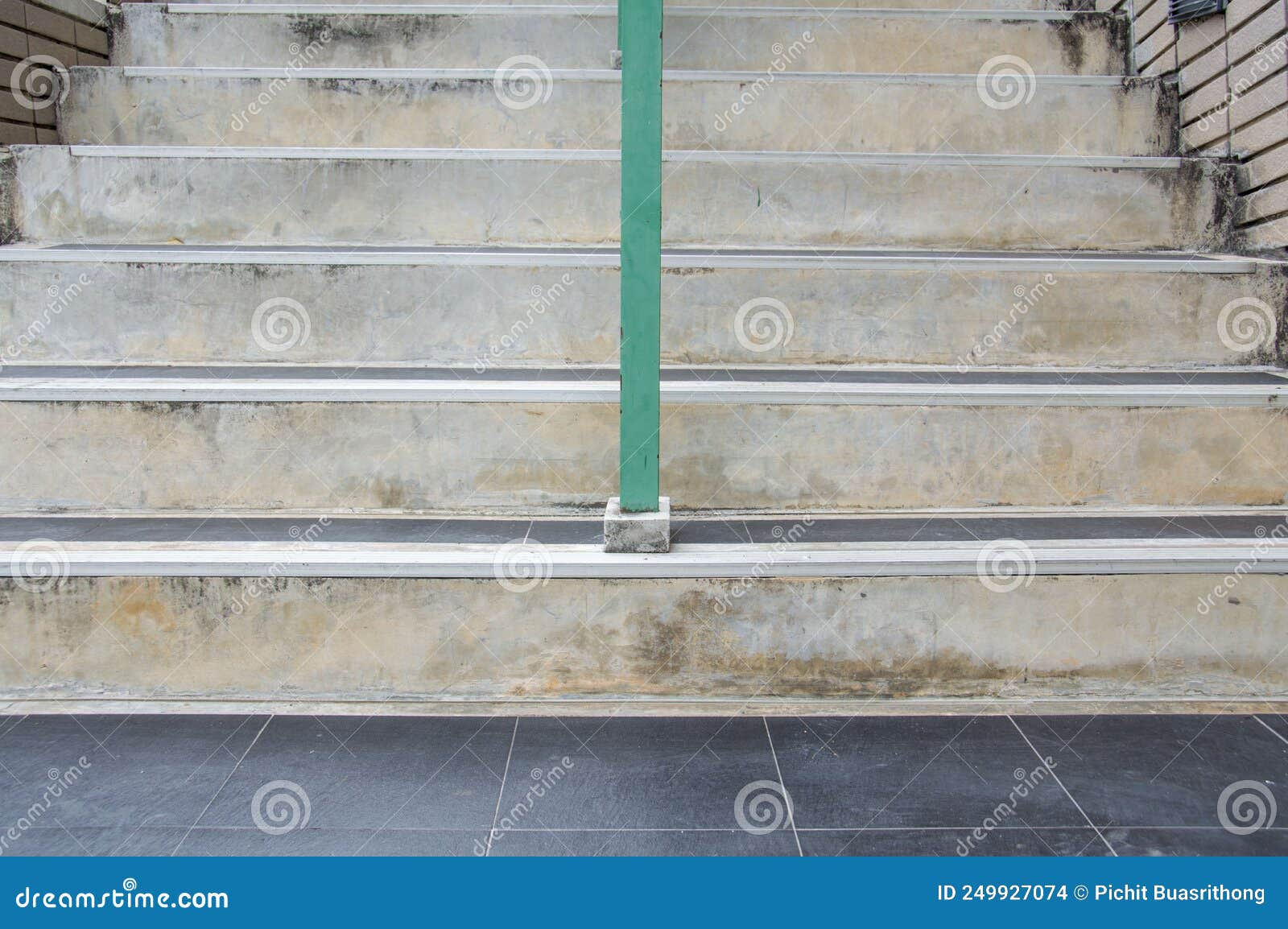 Cement Stairs Leading Up and Down the Building Stock Photo - Image of ...