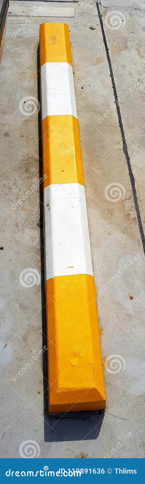 The Cement Stopper in Parking. Stock Photo - Image of cement, parking ...