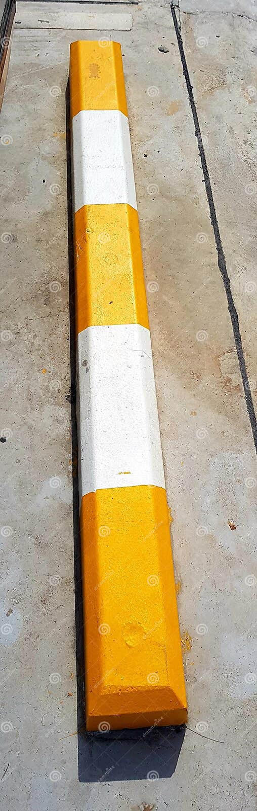 The Cement Stopper in Parking. Stock Photo - Image of cement, parking ...