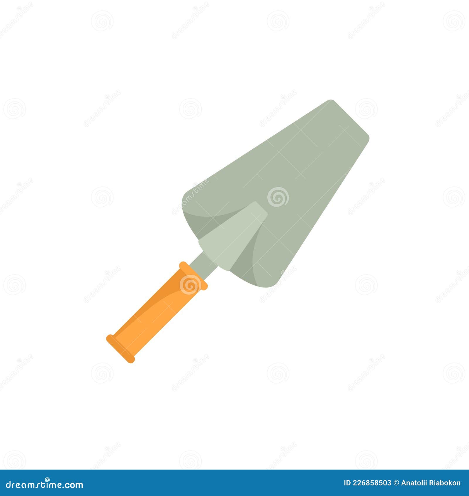 Cement Trowel Icon Flat Isolated Vector Stock Vector - Illustration of ...