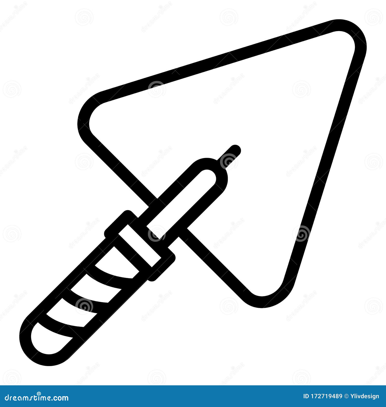 Cement Trowel Icon, Outline Style Stock Vector - Illustration of ...