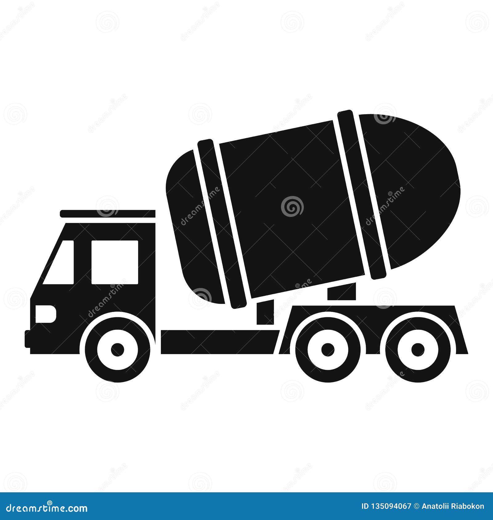 Cement Truck Icon, Simple Style Stock Vector - Illustration of cement ...