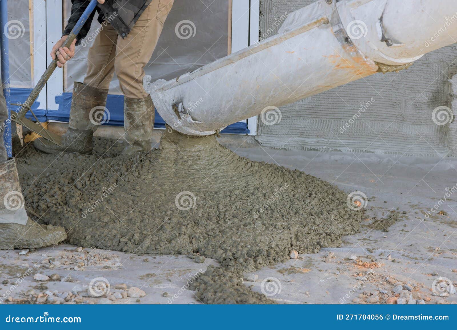 The Cement Truck Was Filled with the Required Amount of Concrete for ...