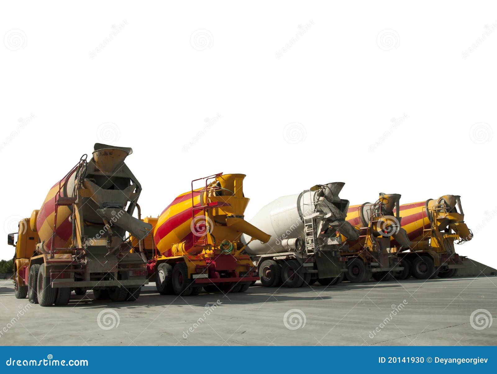 Cement Trucks Loading Royalty-Free Stock Photography | CartoonDealer ...