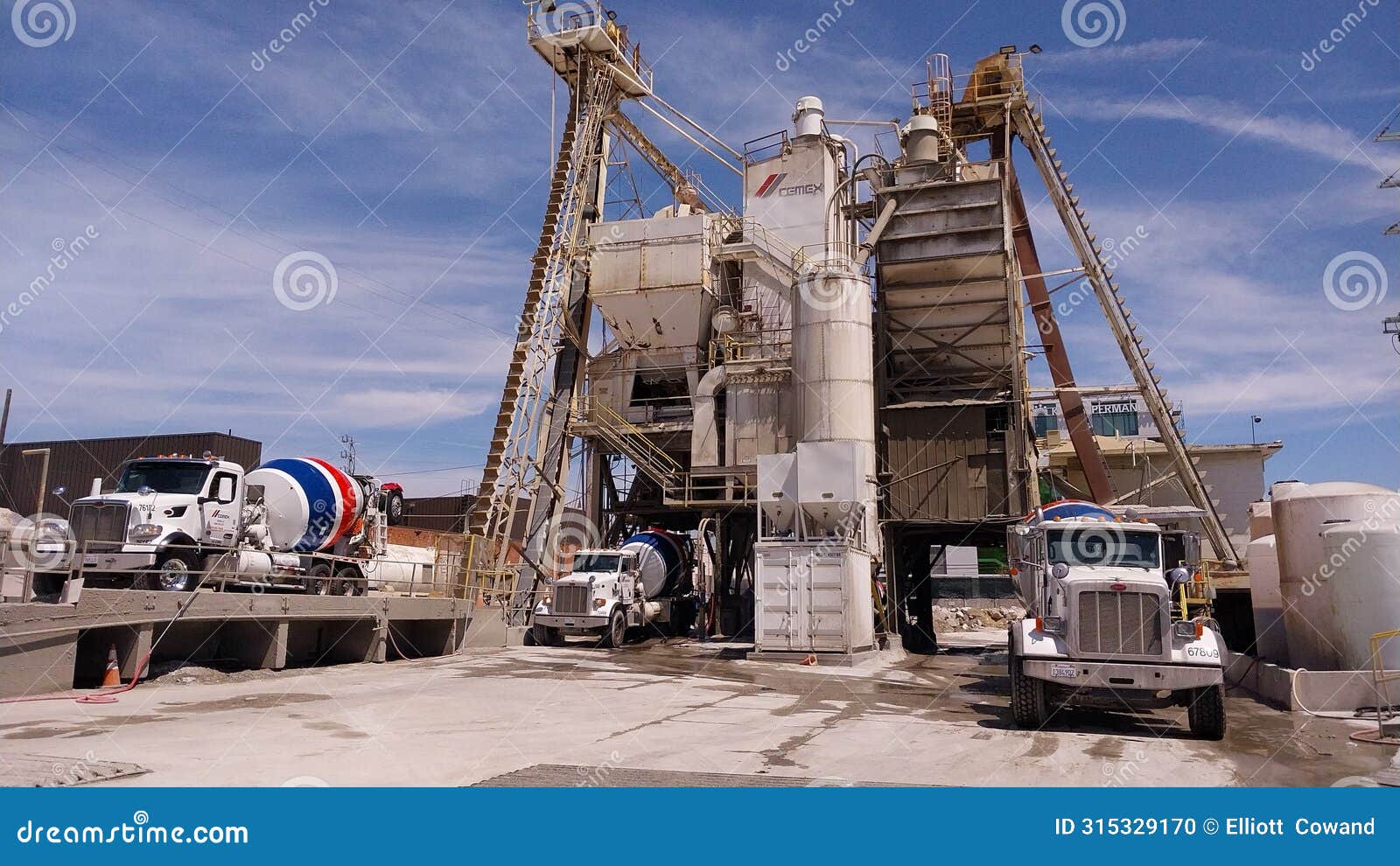 Cement Trucks Loading Up at Loading Yard Editorial Image - Image of ...
