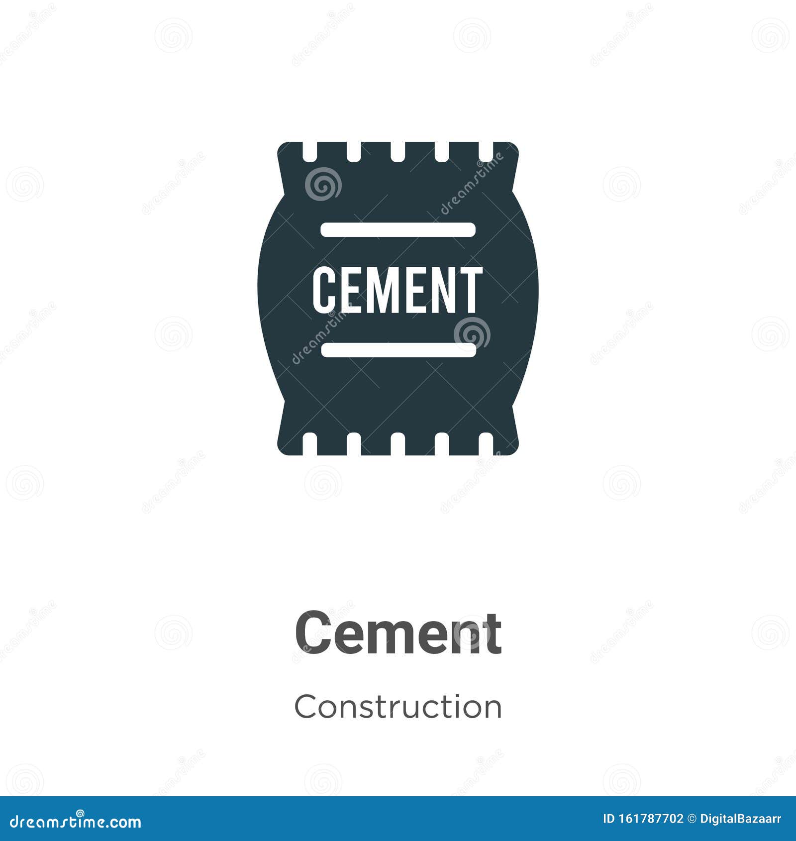 Cement Vector Icon on White Background. Flat Vector Cement Icon Symbol ...