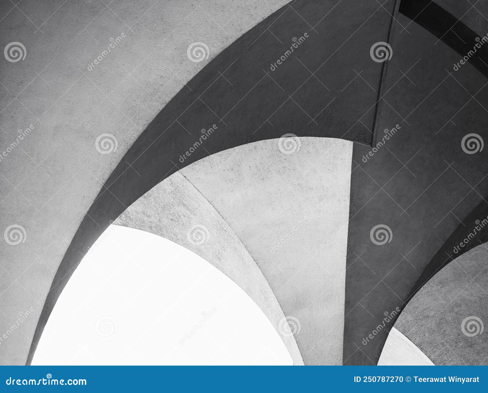 Cement Curve Pattern Brutalist Architecture Detail Royalty-Free Stock ...