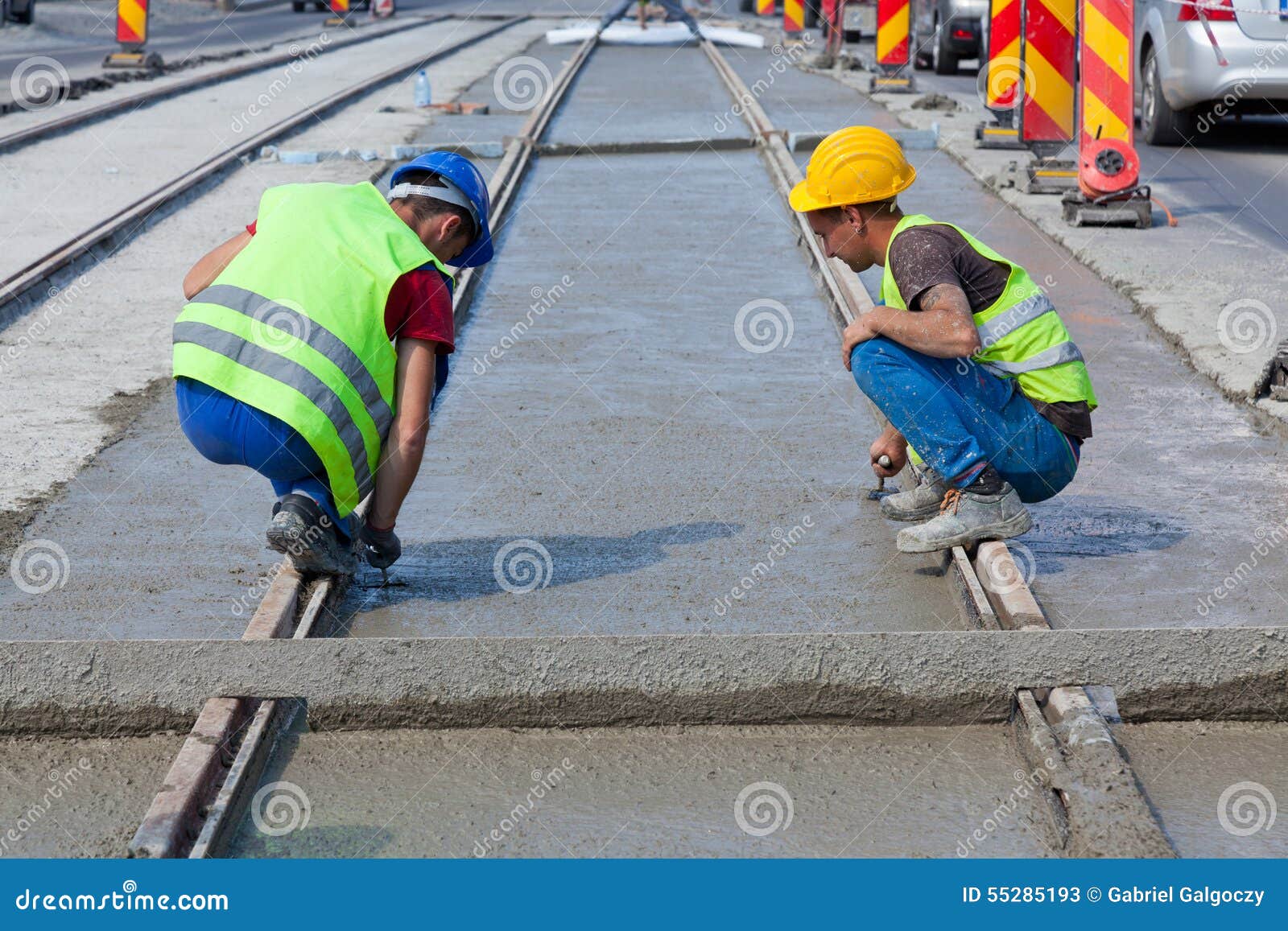 Cement workers editorial stock photo. Image of uniform - 55285193