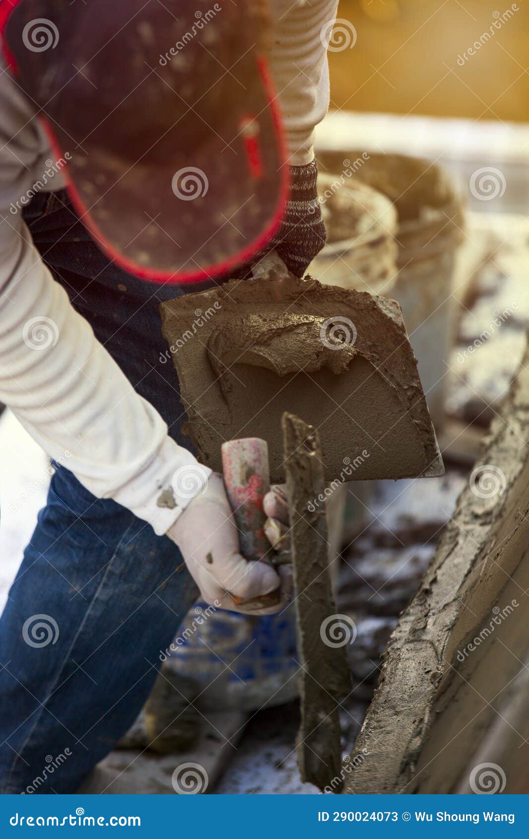 Cement Workers, Professional, Repair, Mud Work, Engineering Stock Image ...