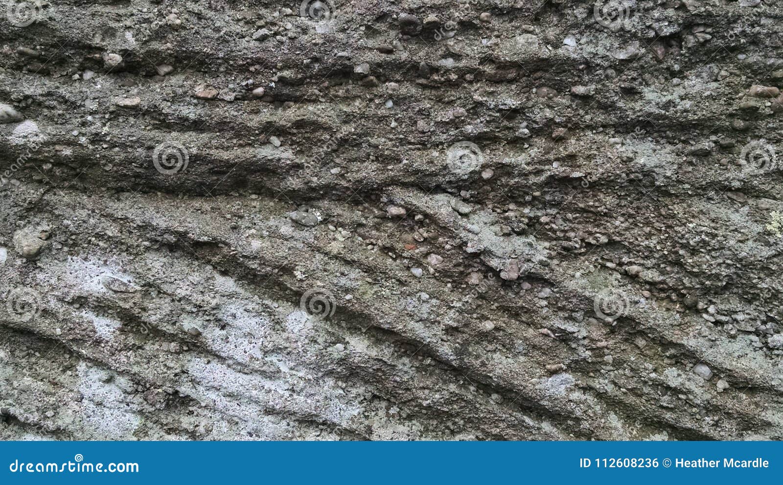 Cemented Pebbles and Sand in Unconformity Stock Photo - Image of ...