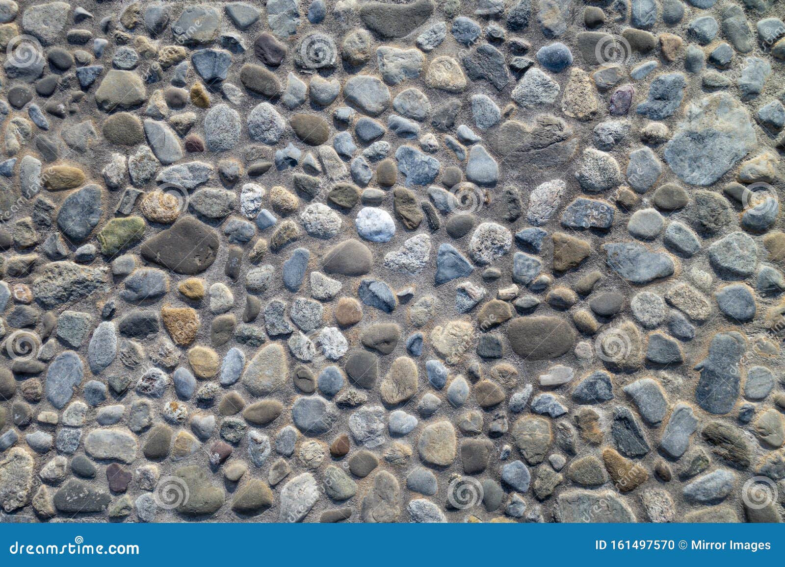 Cemented Small Pebble Round Stone Rock Wall or Floor Stock Photo ...