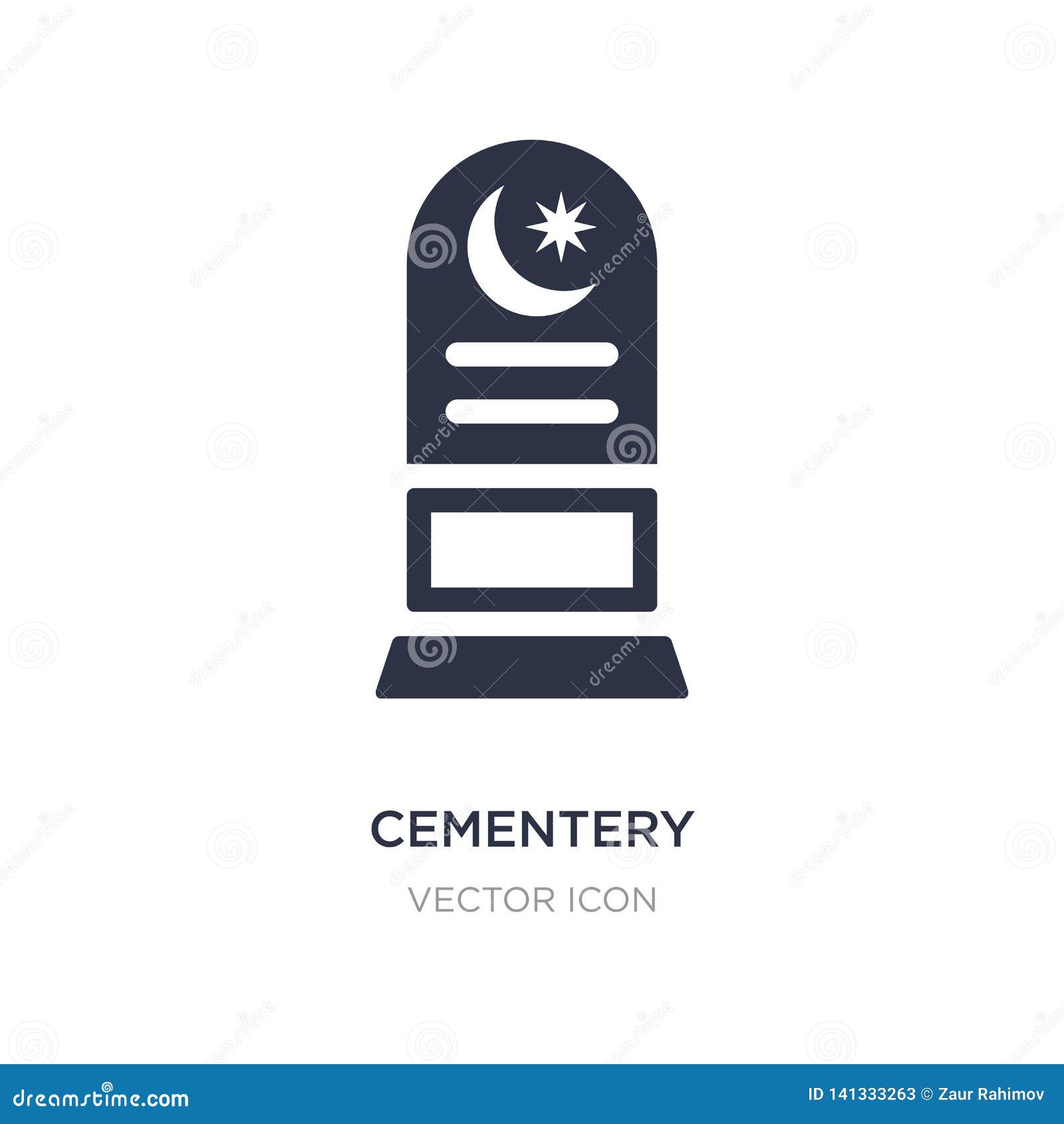 Cementery Icon On White Background. Simple Element Illustration From ...