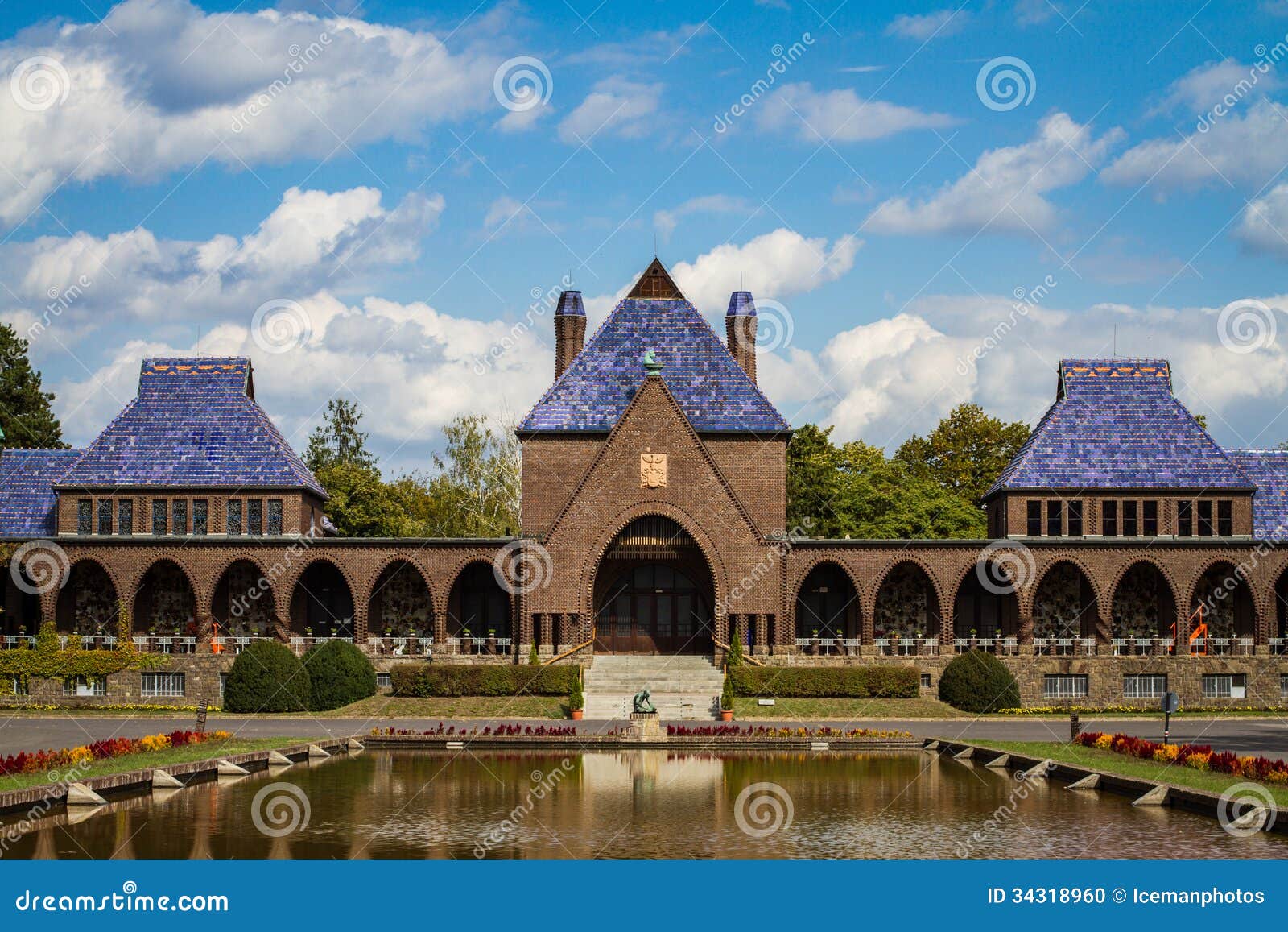 Cemetery Building stock photo. Image of blue, century - 34318960