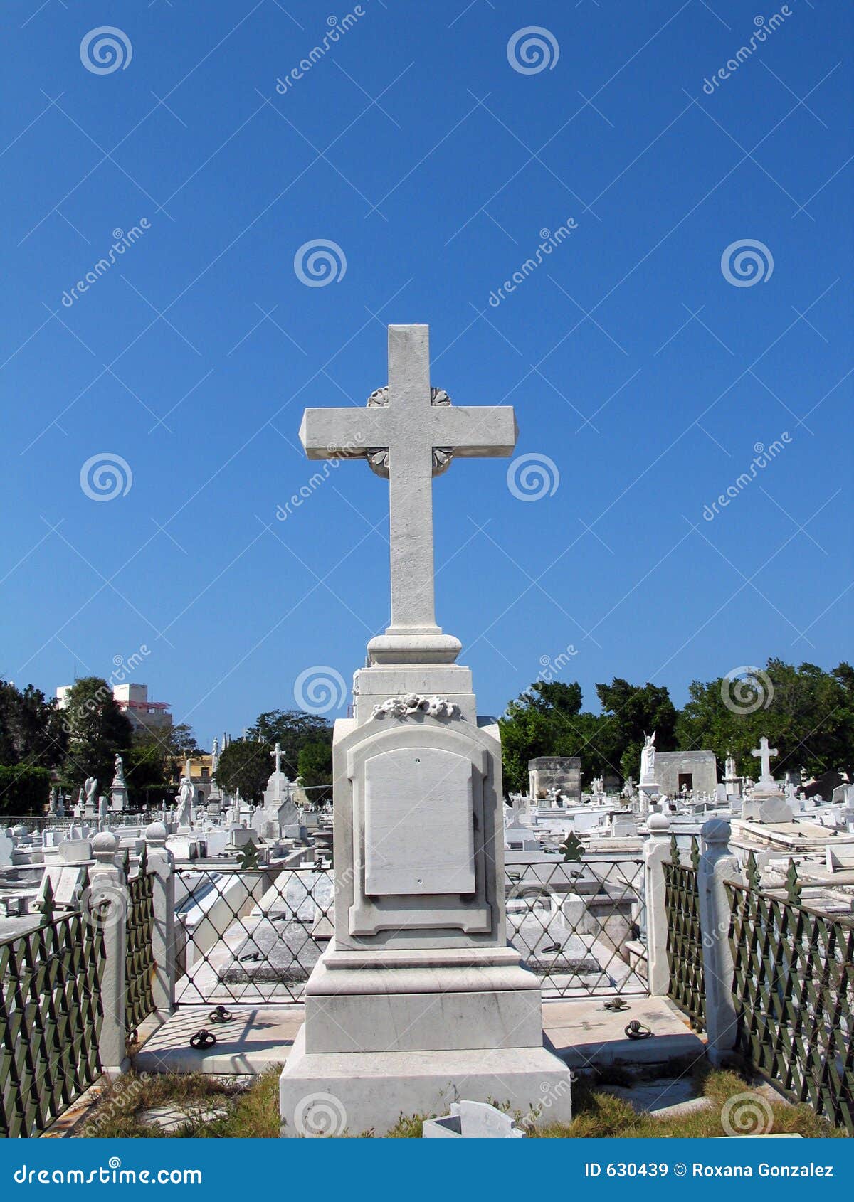 Cemetery cross stock image. Image of stone, cross, tombstone - 630439