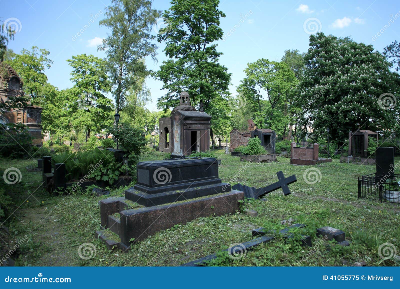 Cemetery dramatic scenery stock image. Image of ruined - 41055775