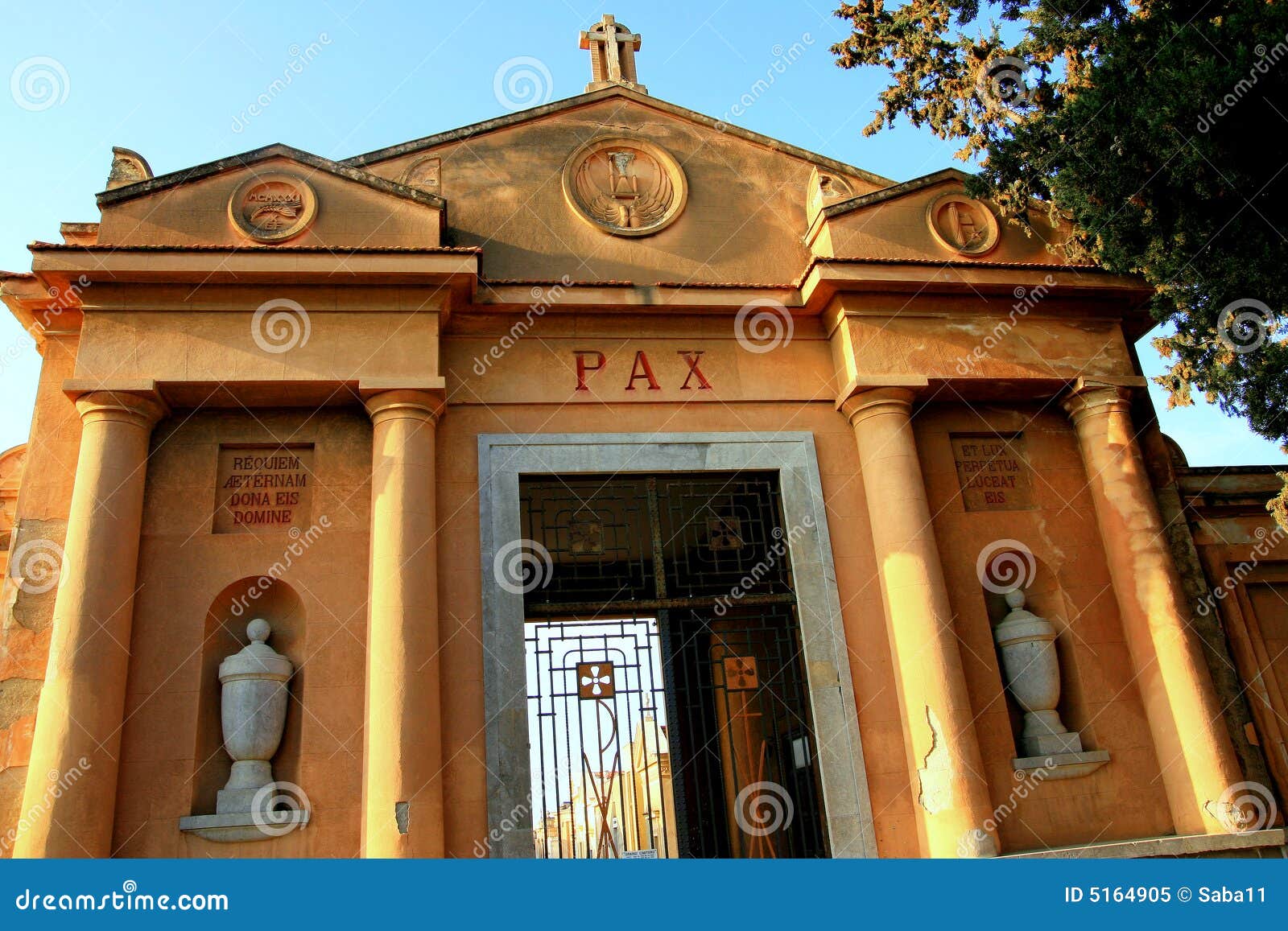 Cemetery Entrance, Christianity Stock Image - Image of monument ...