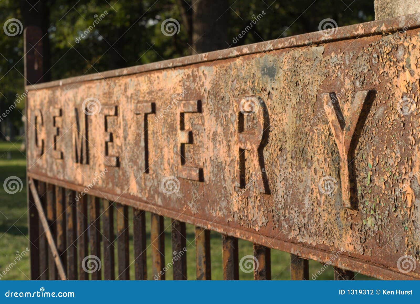 Cemetery Gate stock photo. Image of customary, letters - 1319312
