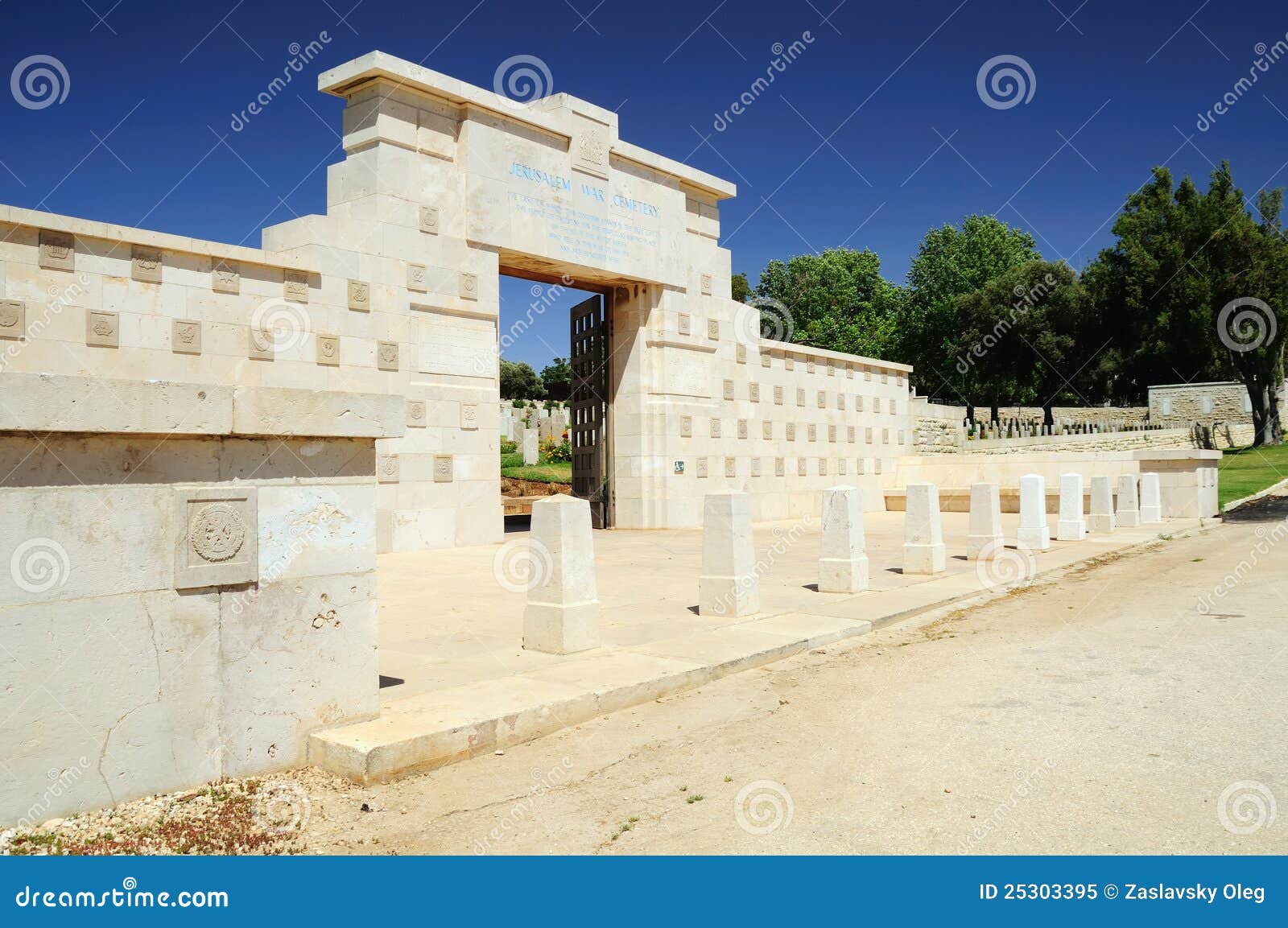 Cemetery gate. stock image. Image of saturated, caption - 25303395
