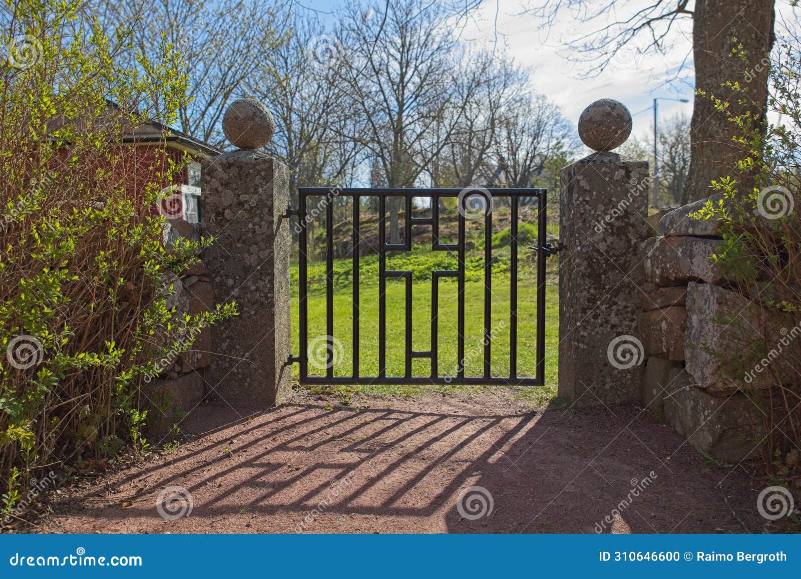 Cemetery gate. stock photo. Image of cemetery, architecture - 310646600
