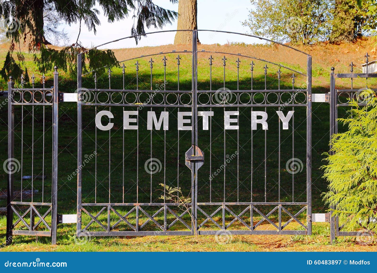 Cemetery Gate stock image. Image of traditional, cemetery - 60483897
