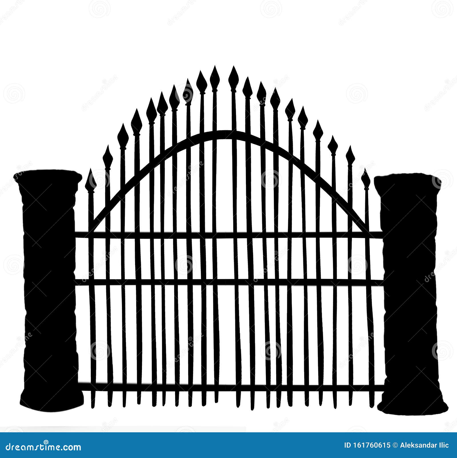 Cemetery Gate Silhouette