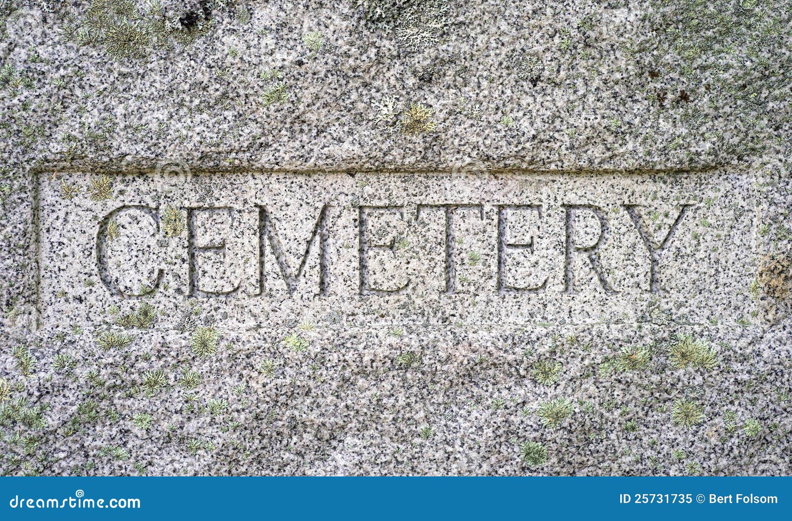 Cemetery granite sign stock image. Image of unkempt, sign - 25731735