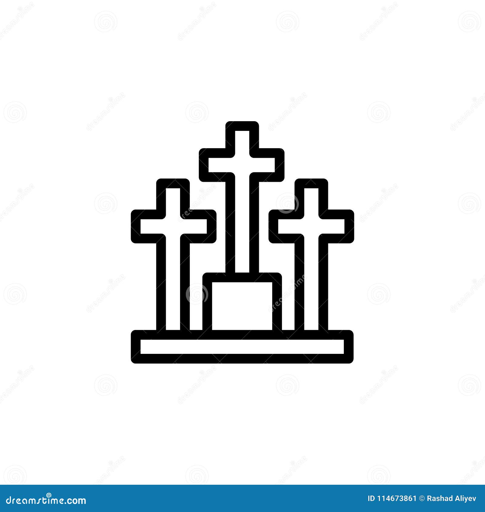 Cemetery Icon. Element of Minimalistic Icons for Mobile Concept and Web ...