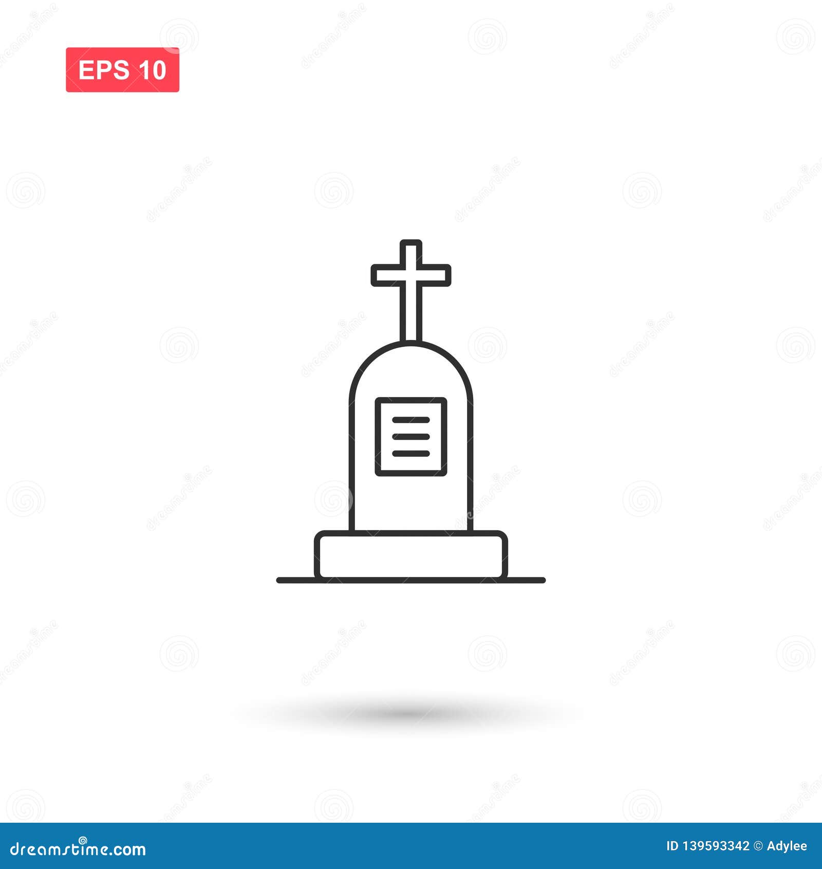 Cemetery Icon Vector Design Isolated 2 Stock Vector - Illustration of ...
